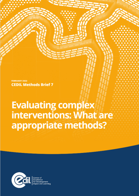 Evaluating complex interventions: What are appropriate methods? | EvalForEarth